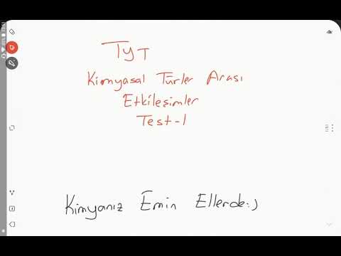 Aydın Yayınları TYT Kimya Soru Bankası 4. Bölüm Kimyasal Türler Arası Etkileşimler Test-1 Çözümleri