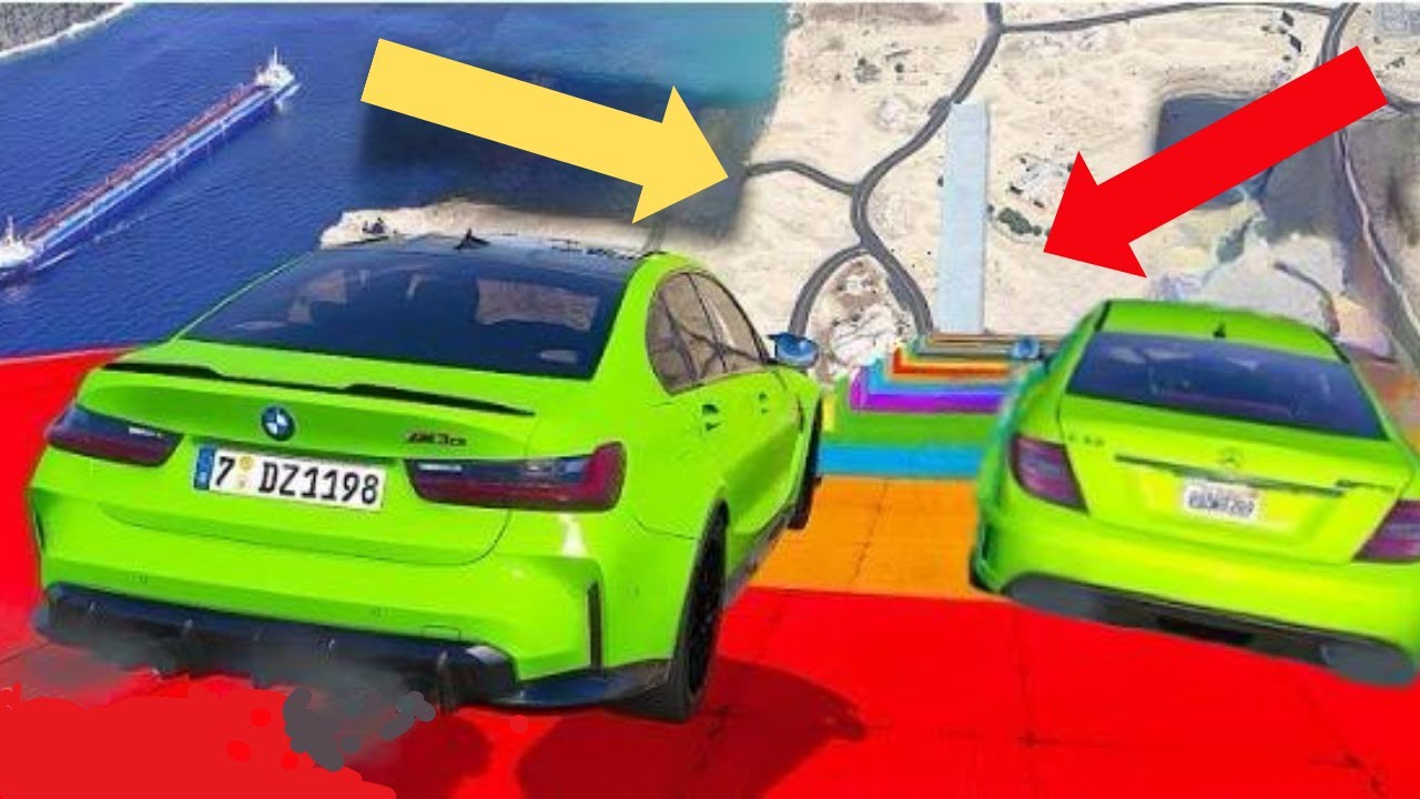 SEVİLEN ALMAN ARABALARI RENKLİ İNİŞ PARKURUNDA - GTA 5 - YouTube