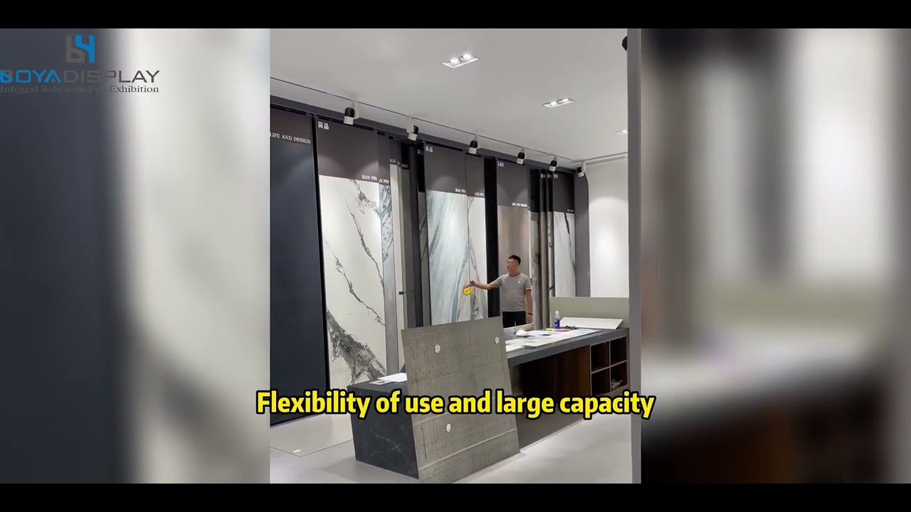 Adjustable push display stands - YouTube