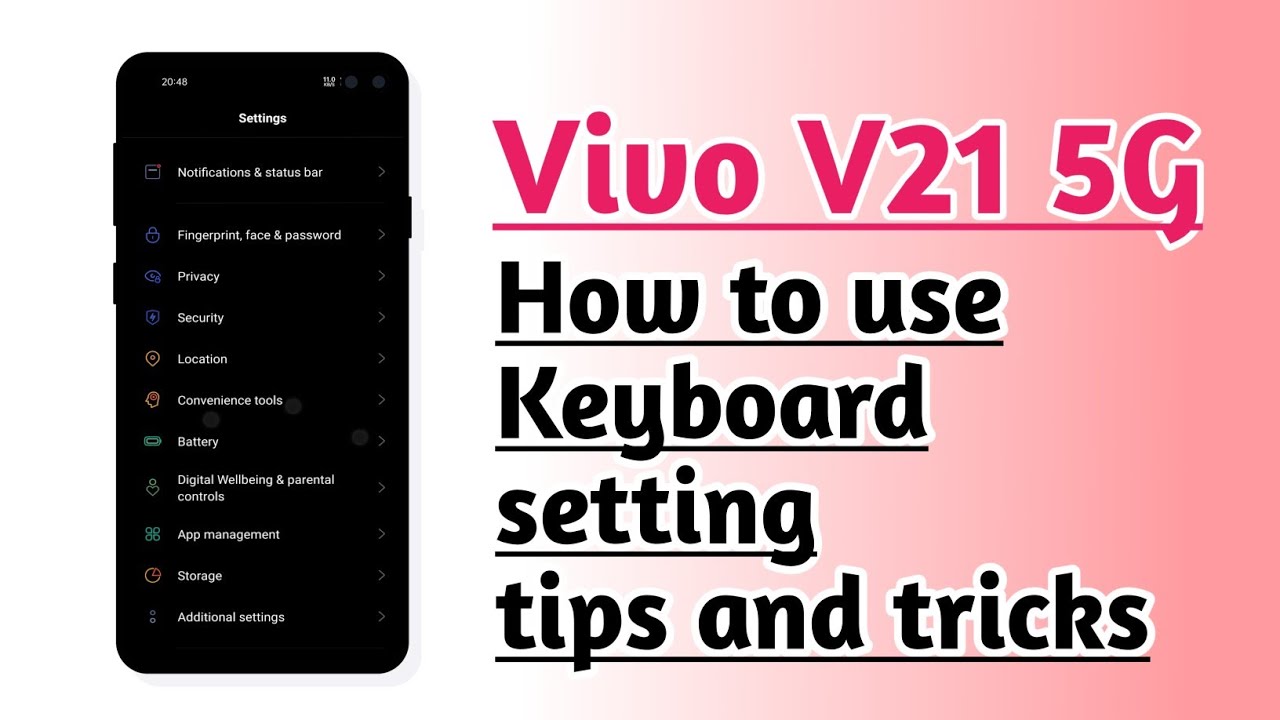 Vivo V21 5G , Keyboard setting How to use - YouTube