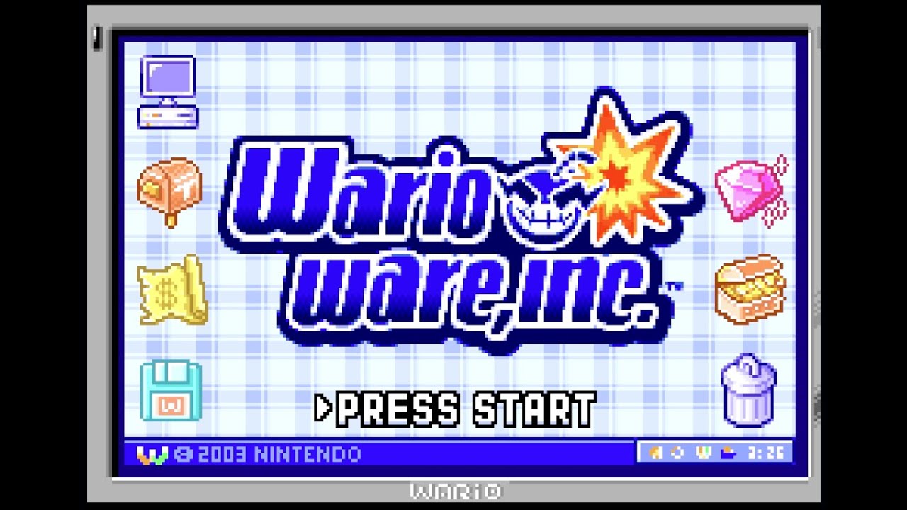 WarioWare, Inc.: Mega Microgame$! Title Screen (GBA) - YouTube