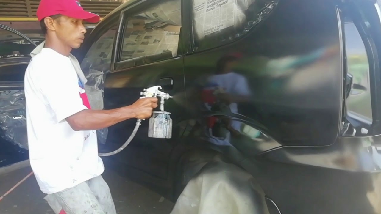 Tutorial PENGECATAN mobil avanza warna Black mica ||Park 1 - YouTube