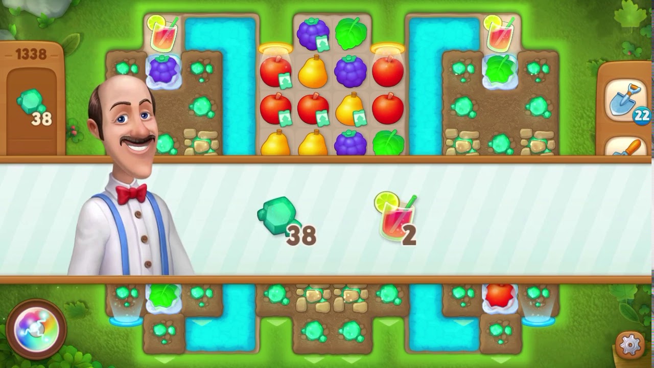 Gardenscapes Level 1338 With No Boosters - YouTube