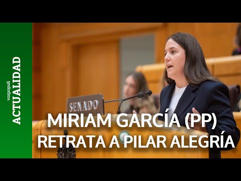 La senadora Miriam García retrata a la Ministra Pilar Alegría en el ...