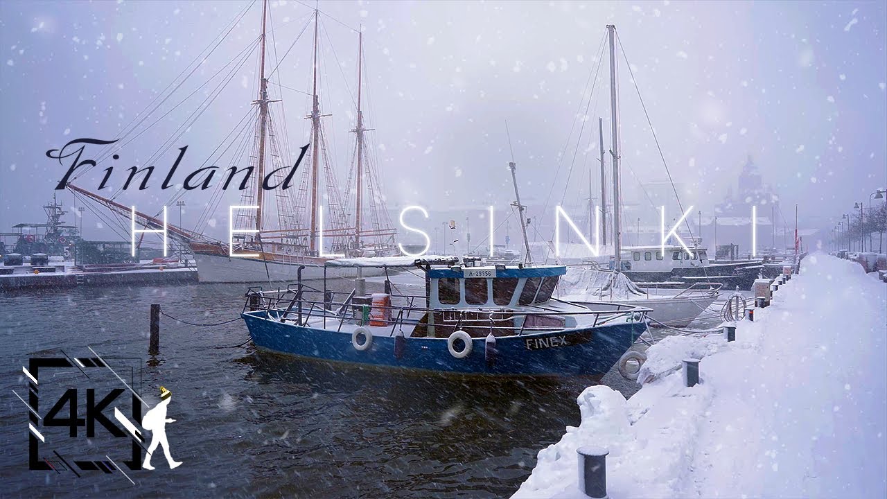 Helsinki, Finland 🇫🇮 Coastal Winter Walk in Heavy Snowfall 4K UHD - YouTube