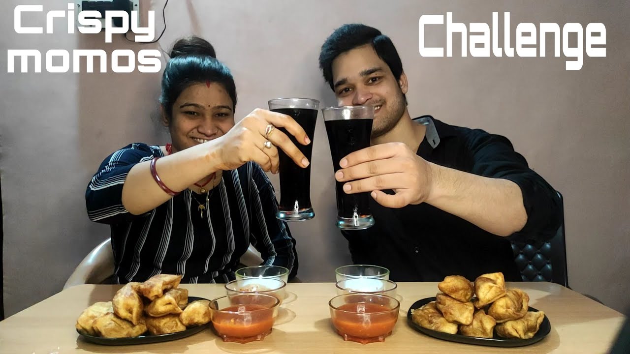 Crispy Veg Momos Challenge 😬 Big Momos Challenge #momos #crispymomos # ...