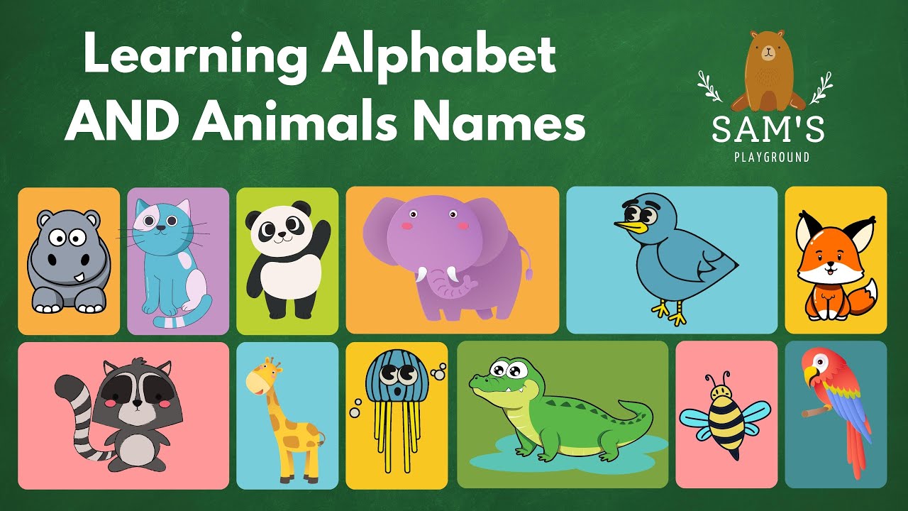 Learning Alphabets And Animal Names - Sam's Playground #abcd #animals # ...