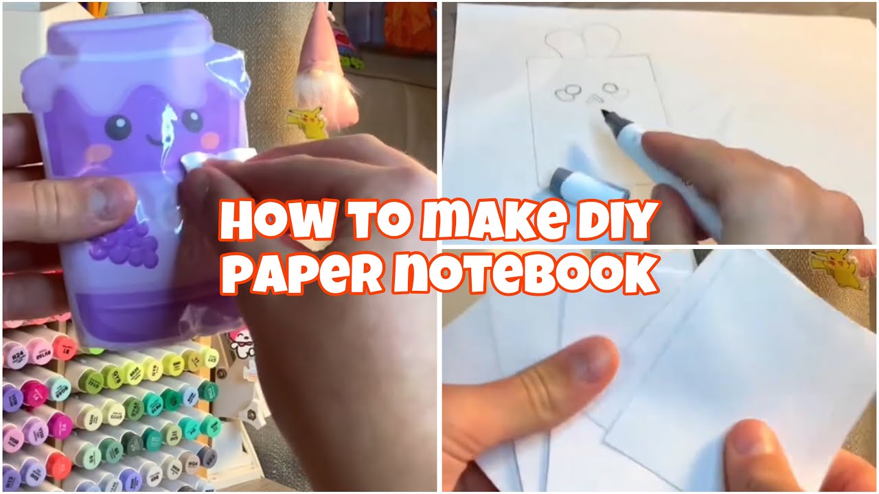 How to make cute diy paper notebook soo easy 🤗 - YouTube