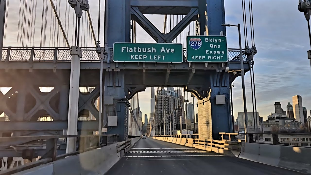 New York City Manhattan bridge to Flatbush Ave - YouTube