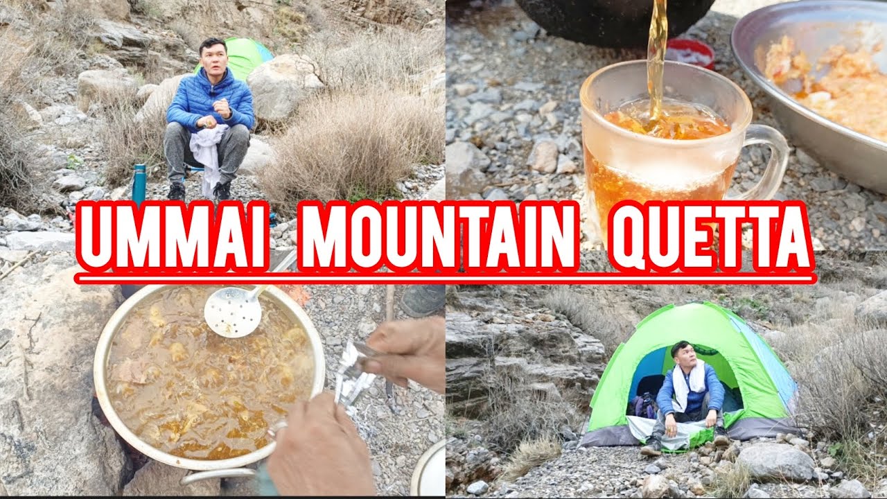 Hiking and Camping ⛺ lunch 🍝🥗🍱 || Ummai Top || Quetta Mountains - YouTube