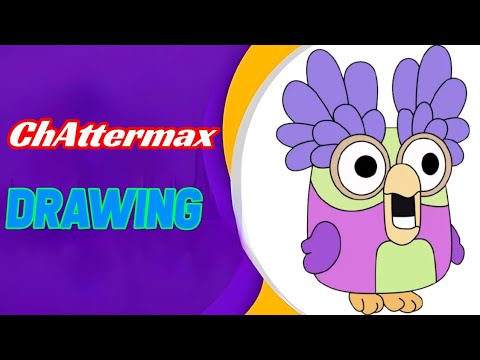 Easy Chattermax drawing and Coloring | Bluey - YouTube