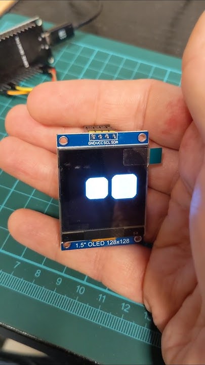 Animated eyes with OLED display and ESP32 microcontroller running u8g2 lib - YouTube