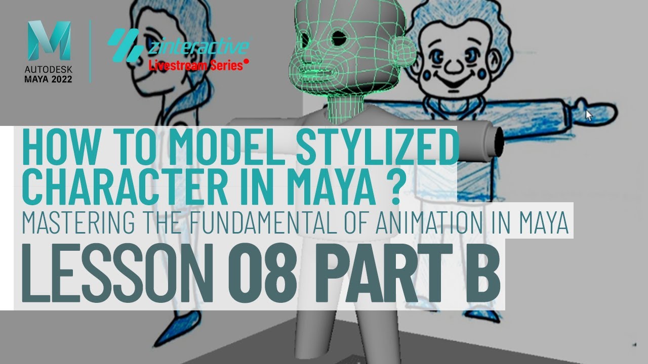 How to Model a Stylized Character in Maya? | Lesson 8 Part B | Maya ...