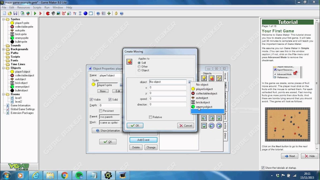 How to make player 1 shoot GameMaker - YouTube