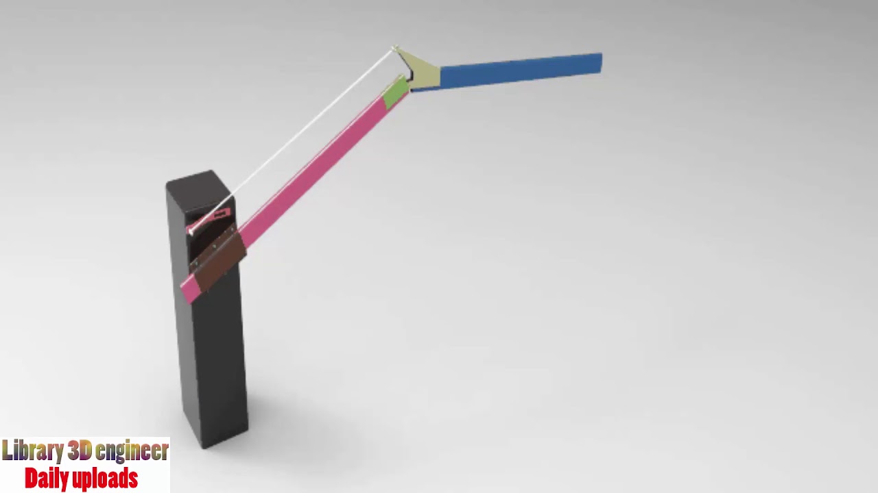 139. Simple Barrier Gate Mechanism || Free download 3D model - YouTube