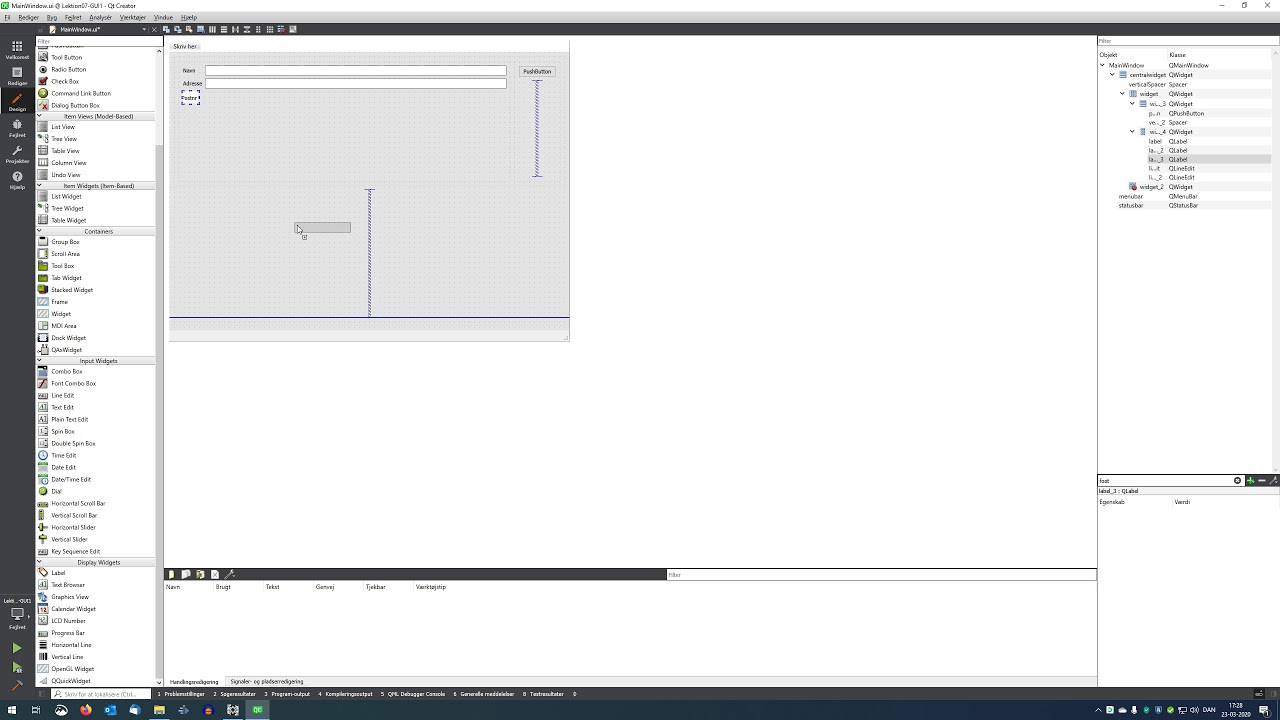 C++ Lektion 07 del 1 - Qt Designer Layouts - YouTube