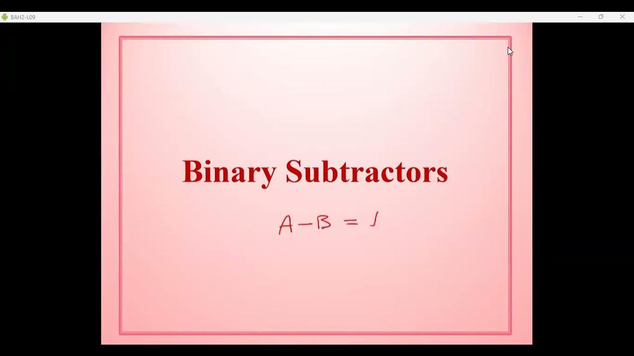 Digital Logic - Lecture 28 - YouTube