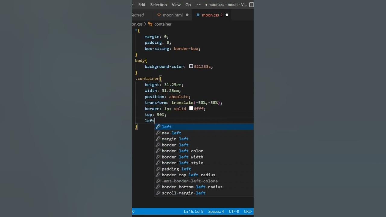 Create A Moonπ Using Css Moon By Css Css Html Icse Youtube 5760