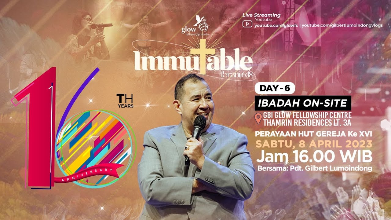 Perayaan HUT XVI GBI Glow Fellowship Centre | Sabtu, 8 April 2023 - YouTube