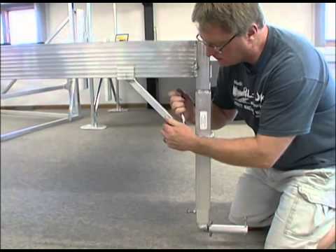 Installation of Screw Legs onto a Classic Dock System - YouTube