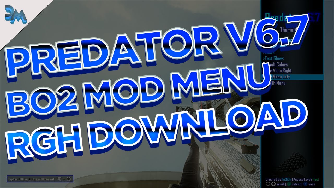 Predator v6.7 Mod Menu | Black Ops 2 | [RGH] | Free Download - YouTube