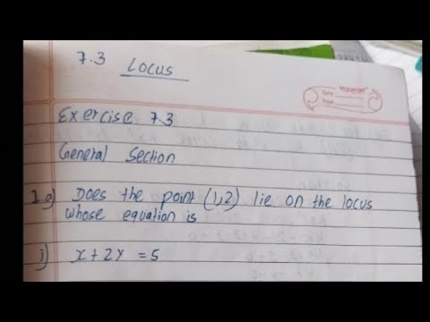 Class 9 Optional Maths Chapter 7 Locus Full Exercise and Notes 7.3 ...