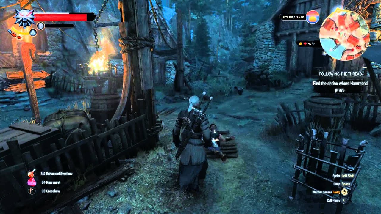 Witcher 3 PC Combat Gameplay - YouTube