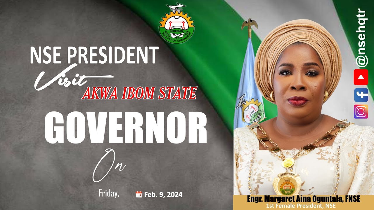 President of the Nigerian Society of Engineers, Engr. Margaret Aina Oguntala FNSE - YouTube