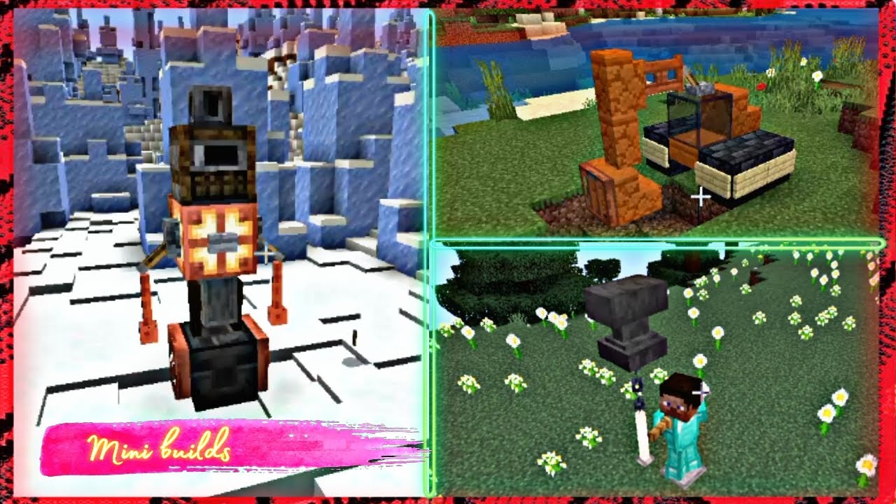 Minecraft: 10 mini build hacks | Minecraft building tutorials | # ...