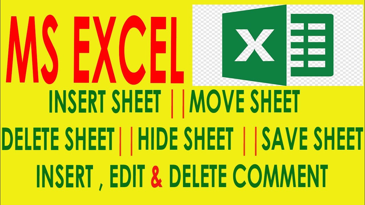 How To Insert Sheet move Sheet delete Sheet And Hide Sheet In MS Excel How To Insert Sheet move Sheet delete Sheet And Hide Sheet In MS Excel