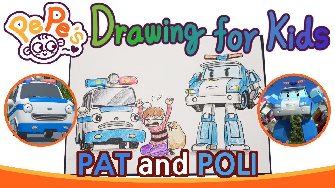 PEPE's Drawing For Kids - Tayo the Little Bus | PAT | and Robocar Poli ...