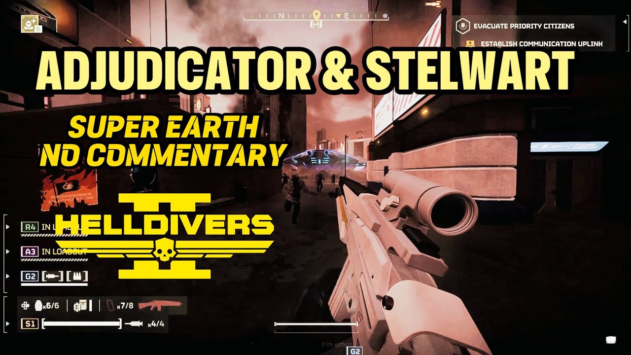Helldiver 2: Adjudicator & Stelwart Loadout | MAX DIFFICULTY ( NO COMMENTARY) - YouTube