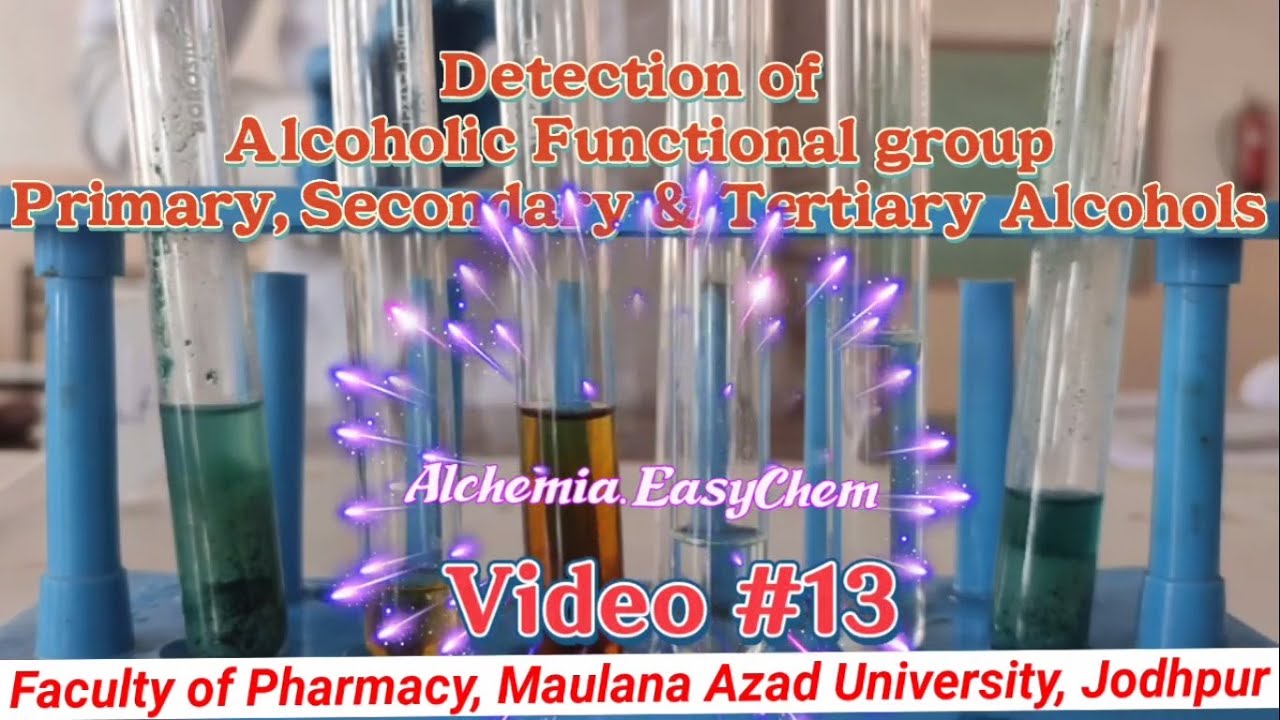 How alcoholic functional group is identified? | Organic Chemistry ...