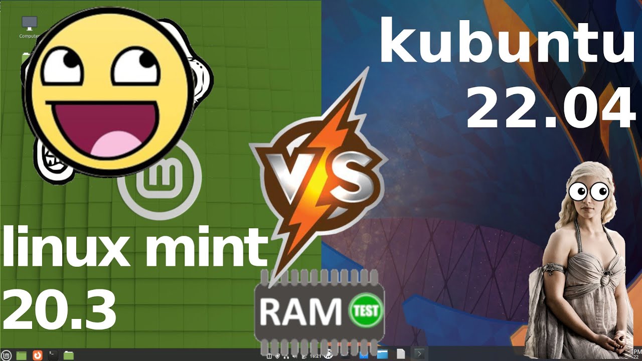 Linux Mint 20.3 vs Kubuntu 22.04: RAM Usage - YouTube