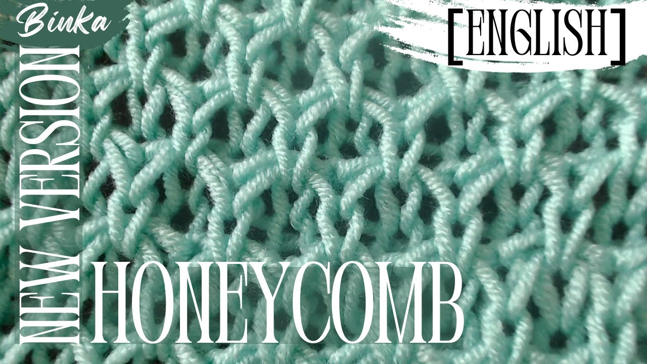 [English] New original variation of the honeycomb knitting pattern. - YouTube