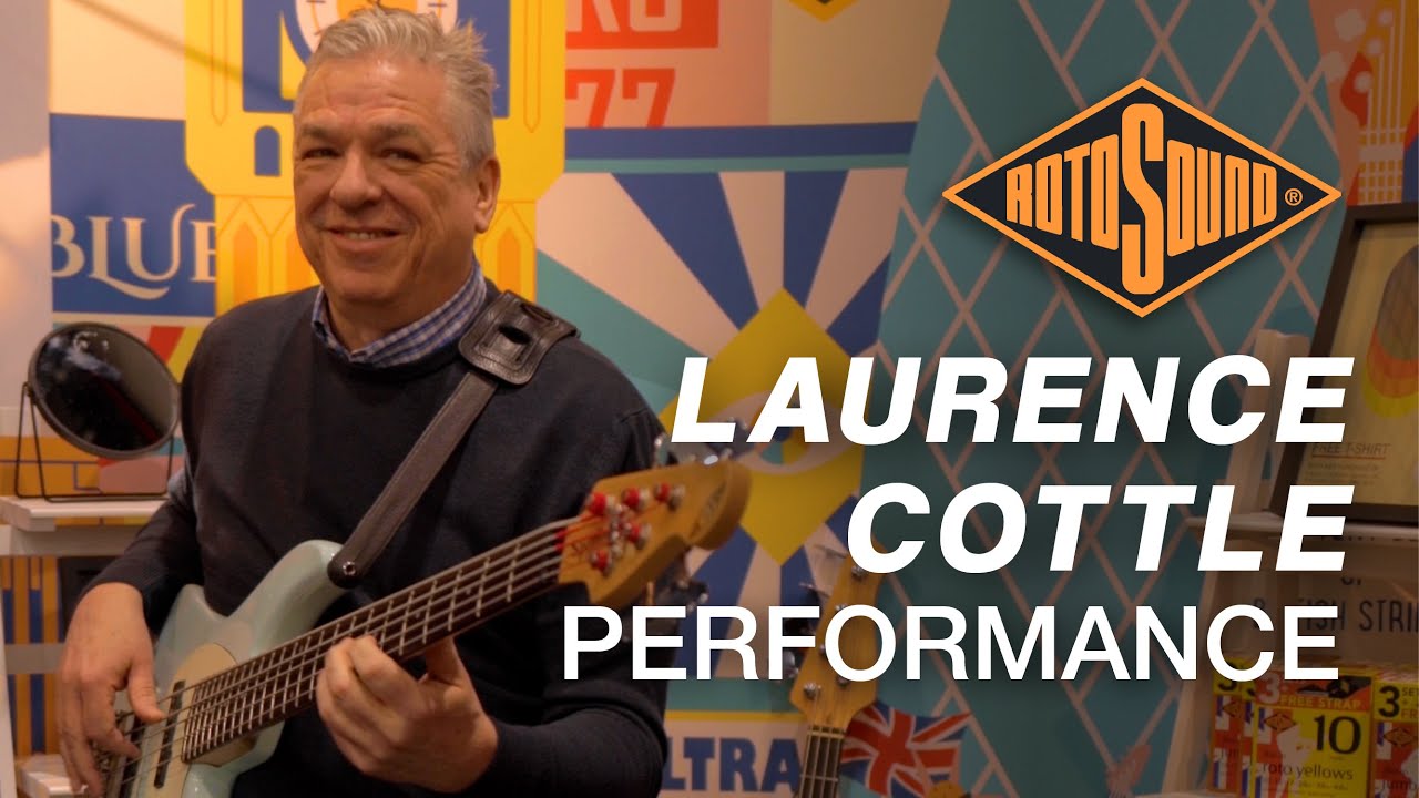 Laurence Cottle performs on the Rotosound stand - YouTube