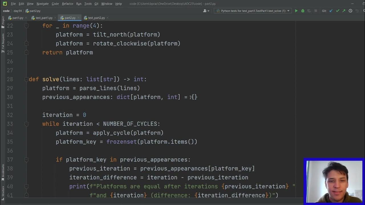 Advent of Code 2023, Day 14, Python Solution - YouTube
