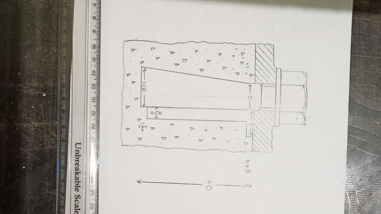 lewis foundation bolt || engineering drawing lewis founfation bolt ...