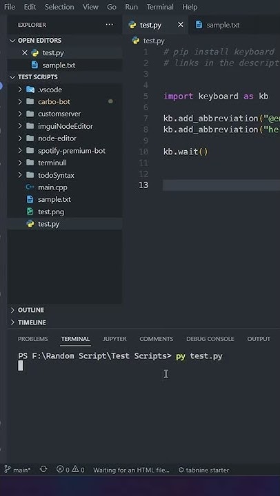 Create Python Abbreviation Completion Program in 3 Lines - YouTube