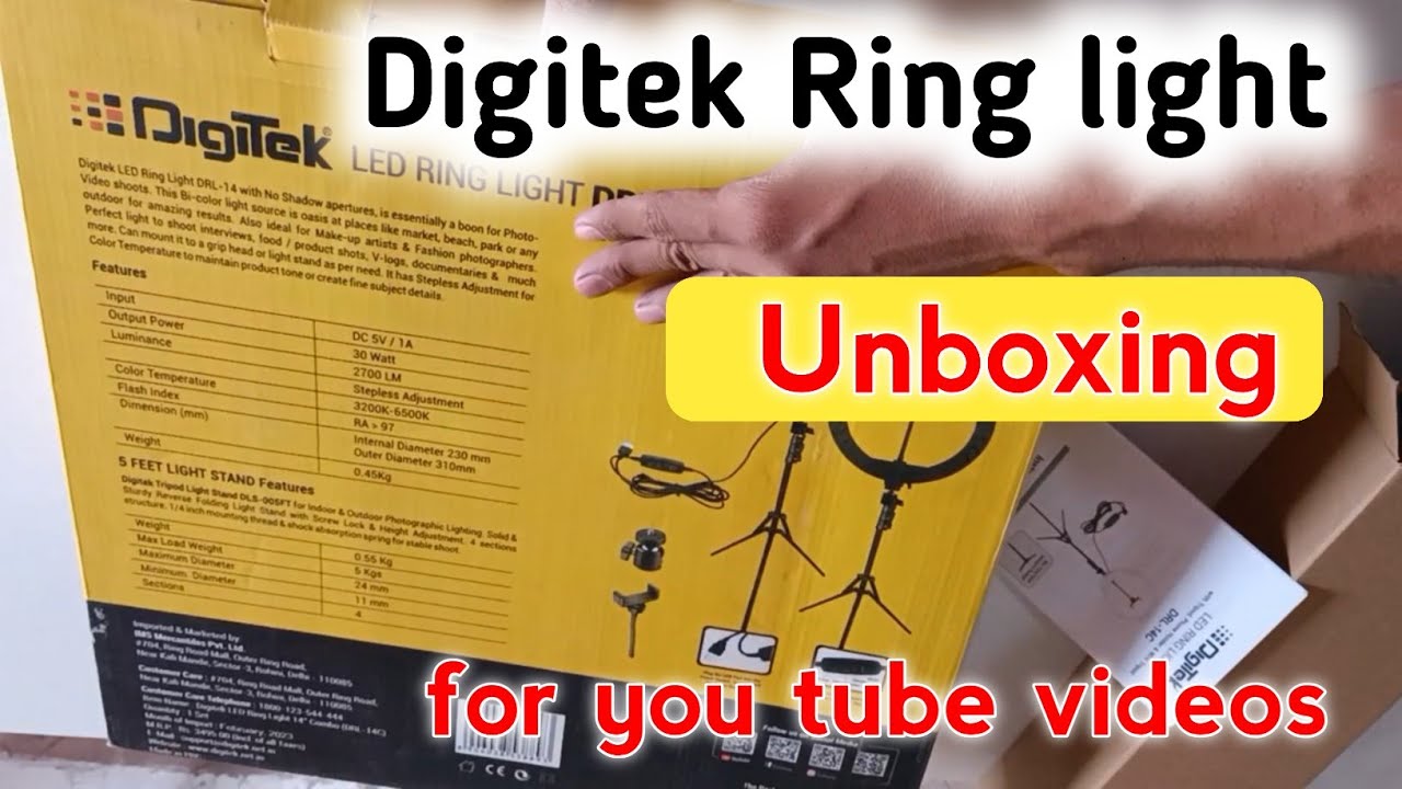 Digitek ring light unboxing//Digitek Ring light//Best ring light fir ...
