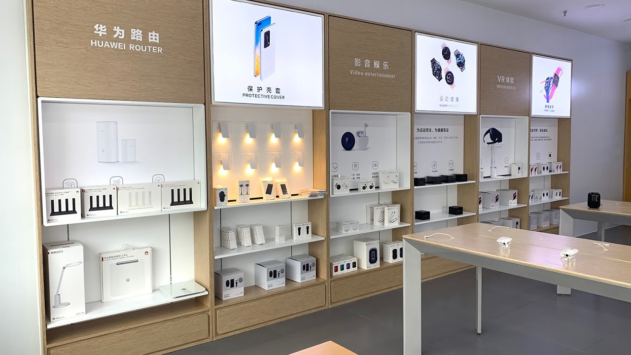 Cell Phone Accessory Wall Display Shelf Unit With Light Box & Display ...