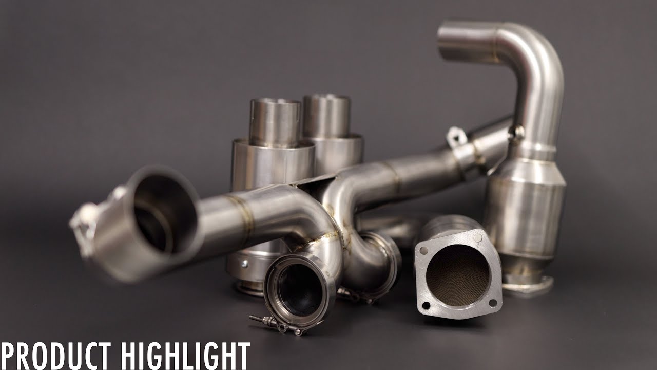 JCR 997 GT2 / RS TITANIUM RACE PIPE (SILENCED / RACE CAT) - YouTube