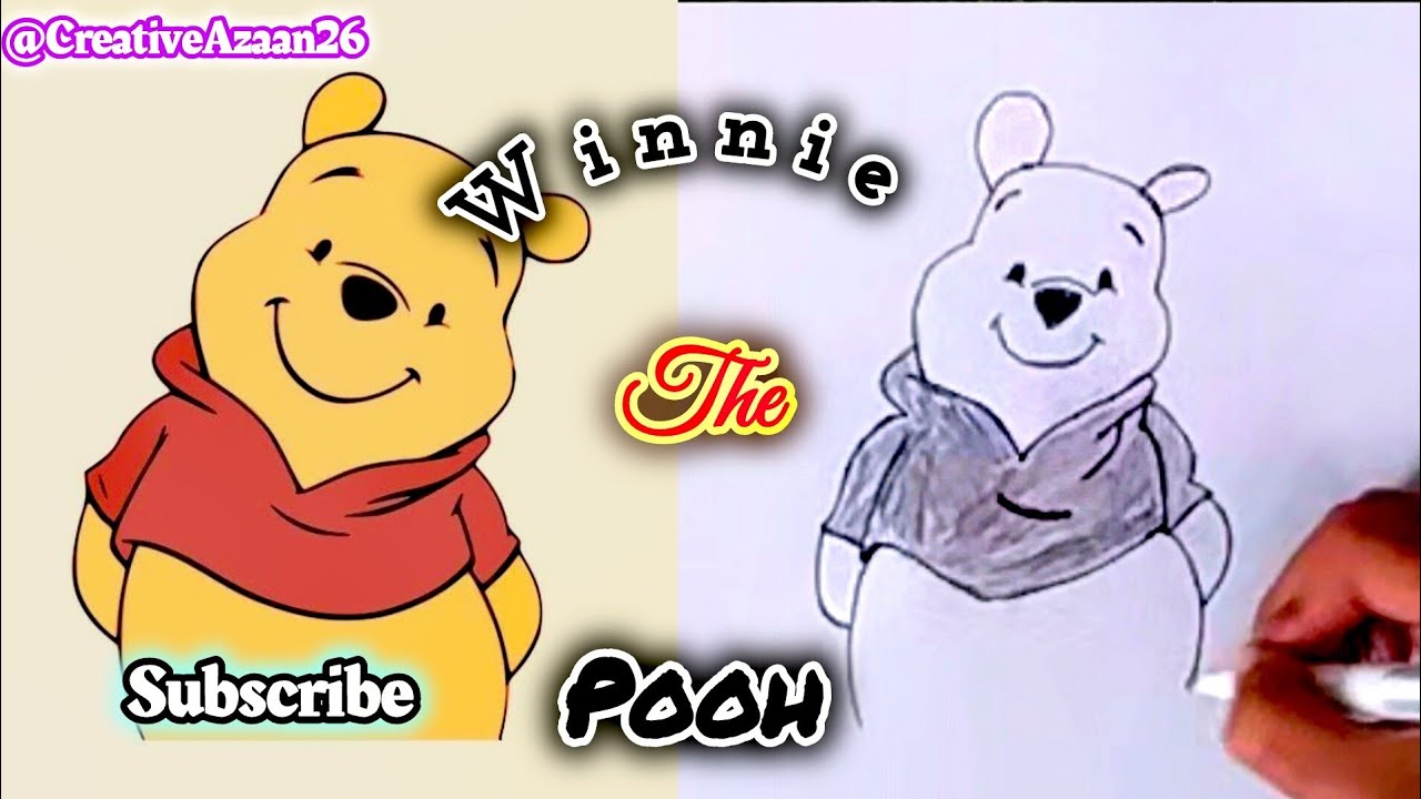 How to Draw Winnie The Pooh / Anime drawing Step by step Tutorial /Easy ...