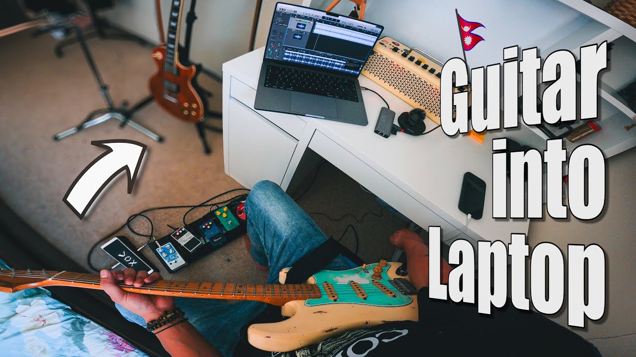 Recording Guitar Through a Laptop, 4k - YouTube