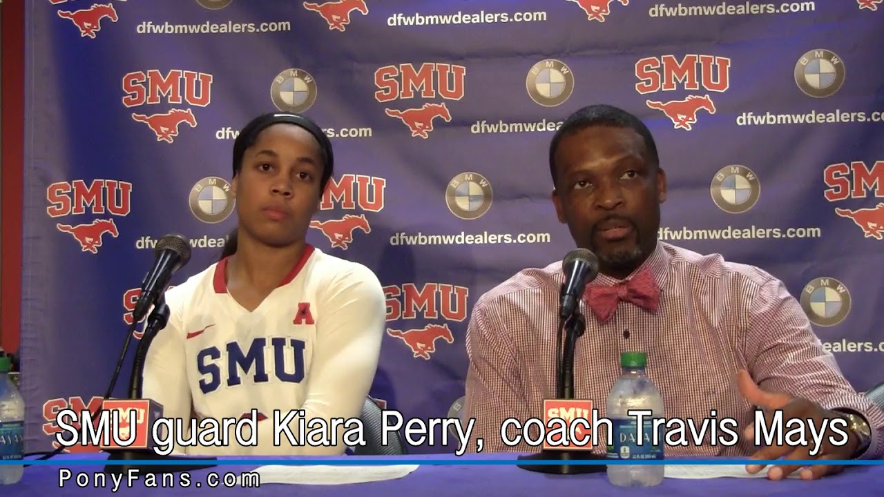 Kiara Perry, Travis Mays after SMU falls to TCU - YouTube