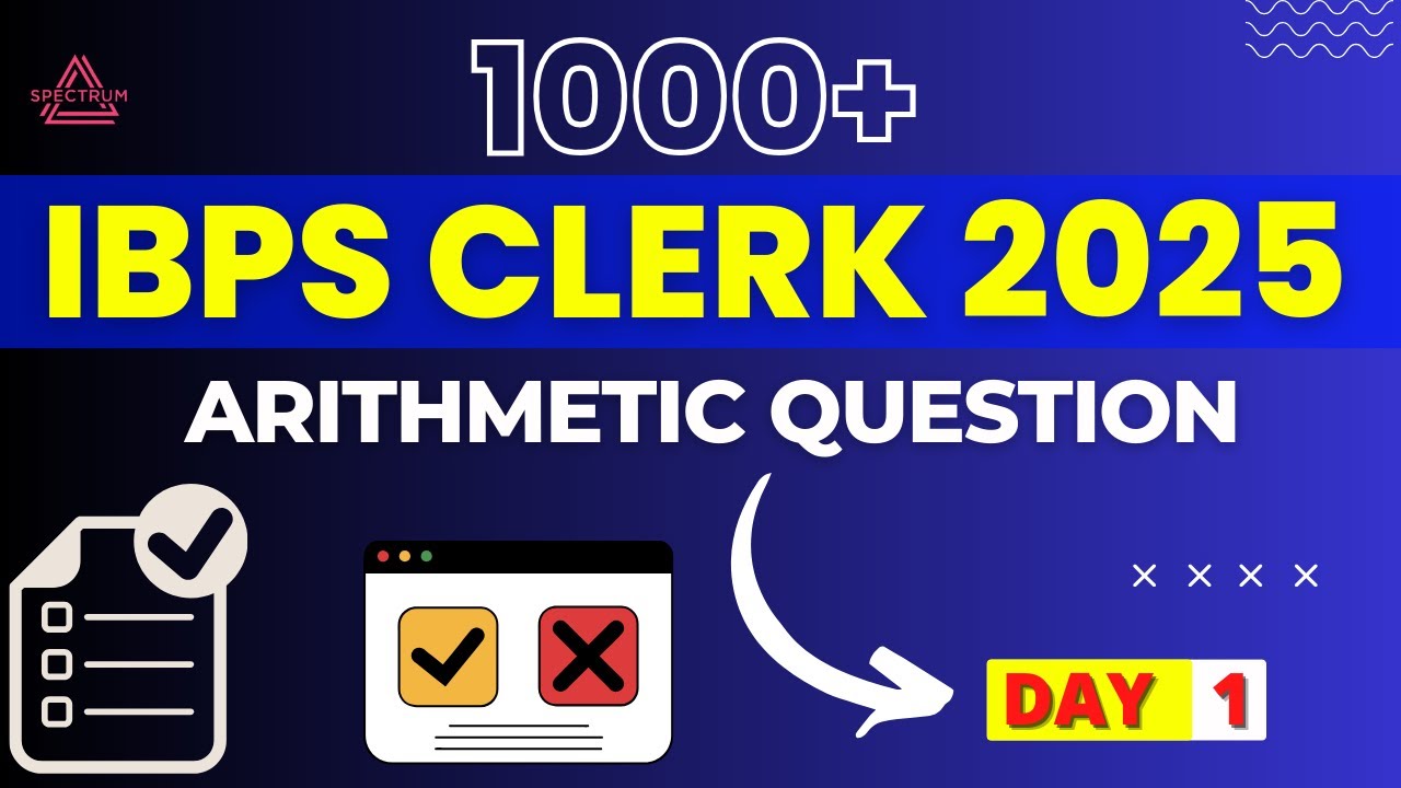 1000+ IBPS CLERK PRELIMS || ARITHMETIC Question || DAY-1 || - YouTube