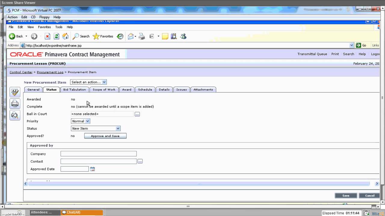 Primavera Contract Manager v13part6 - YouTube