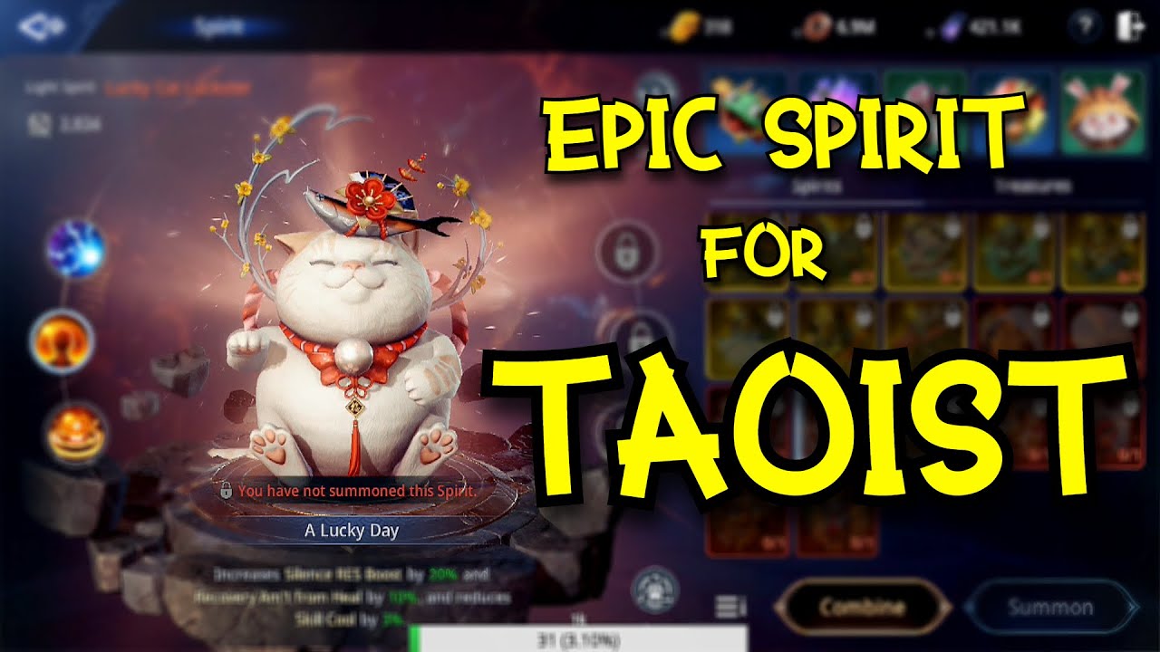 MIR4 MAIN EPIC SPIRIT and TREASURE FOR TAOIST - YouTube