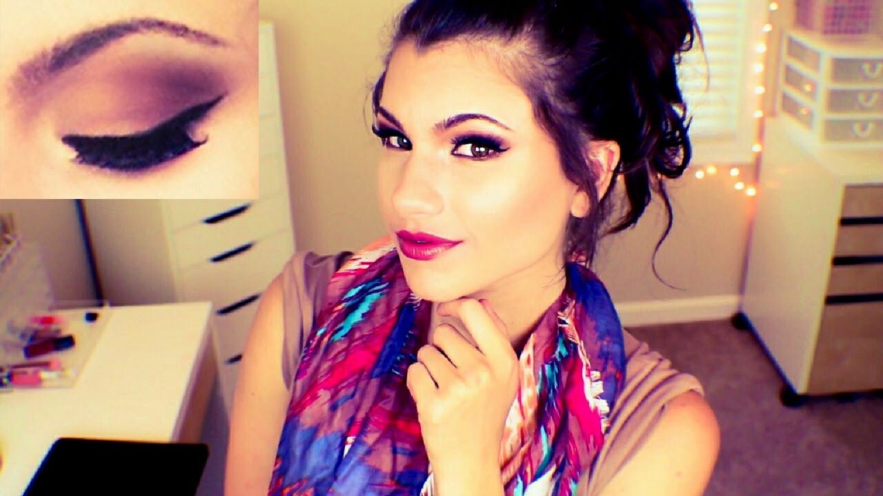 Fall Makeup Tutorial! | Warm Smokey Eye & Berry Lips - YouTube