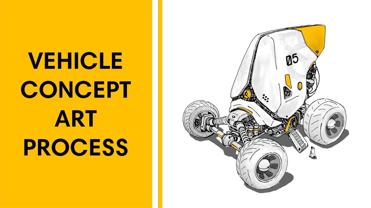 Procreate Art - Sci-fi Vehicle Concept 005 | DSB Artwork - YouTube
